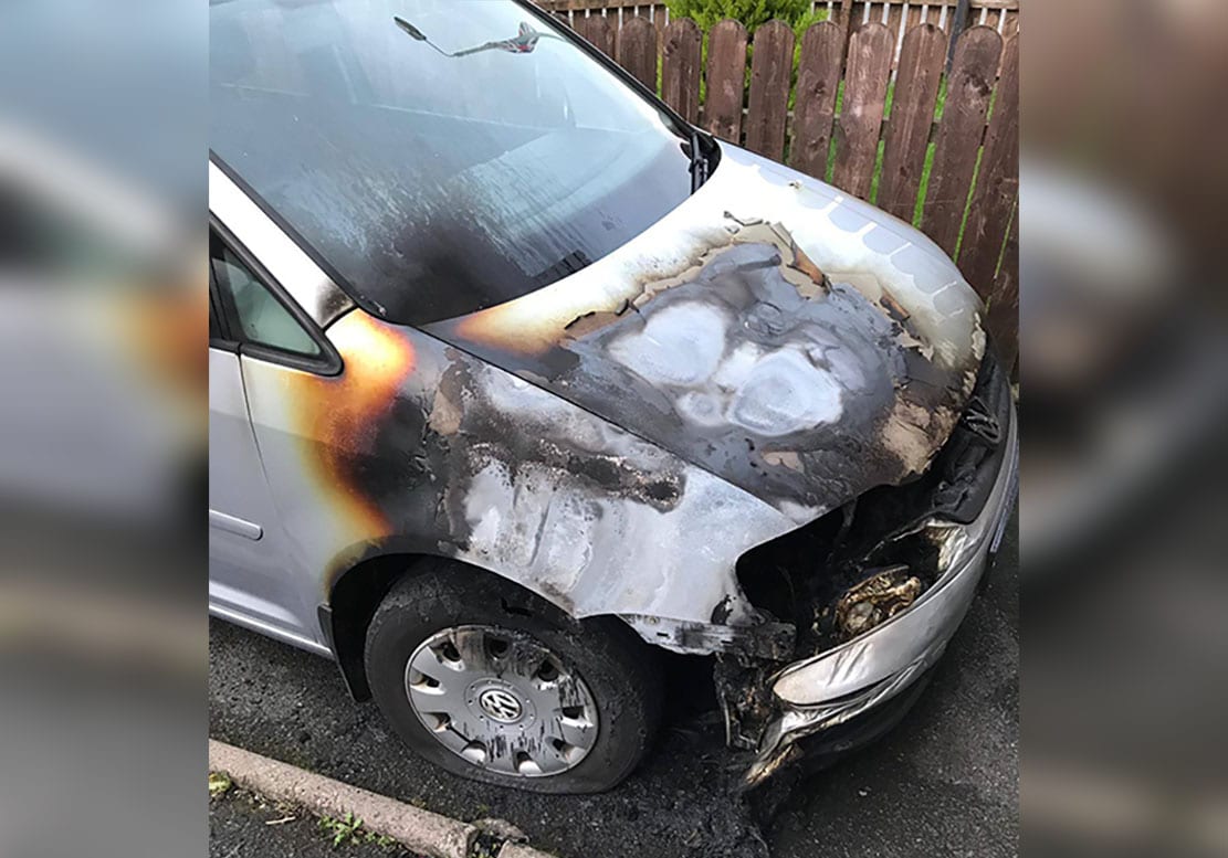 Police appeal after car set on fire close to homes in Armagh – Armagh I