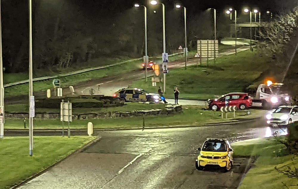 Woman (37) arrested after crashing and toppling car onto Rushmere ...